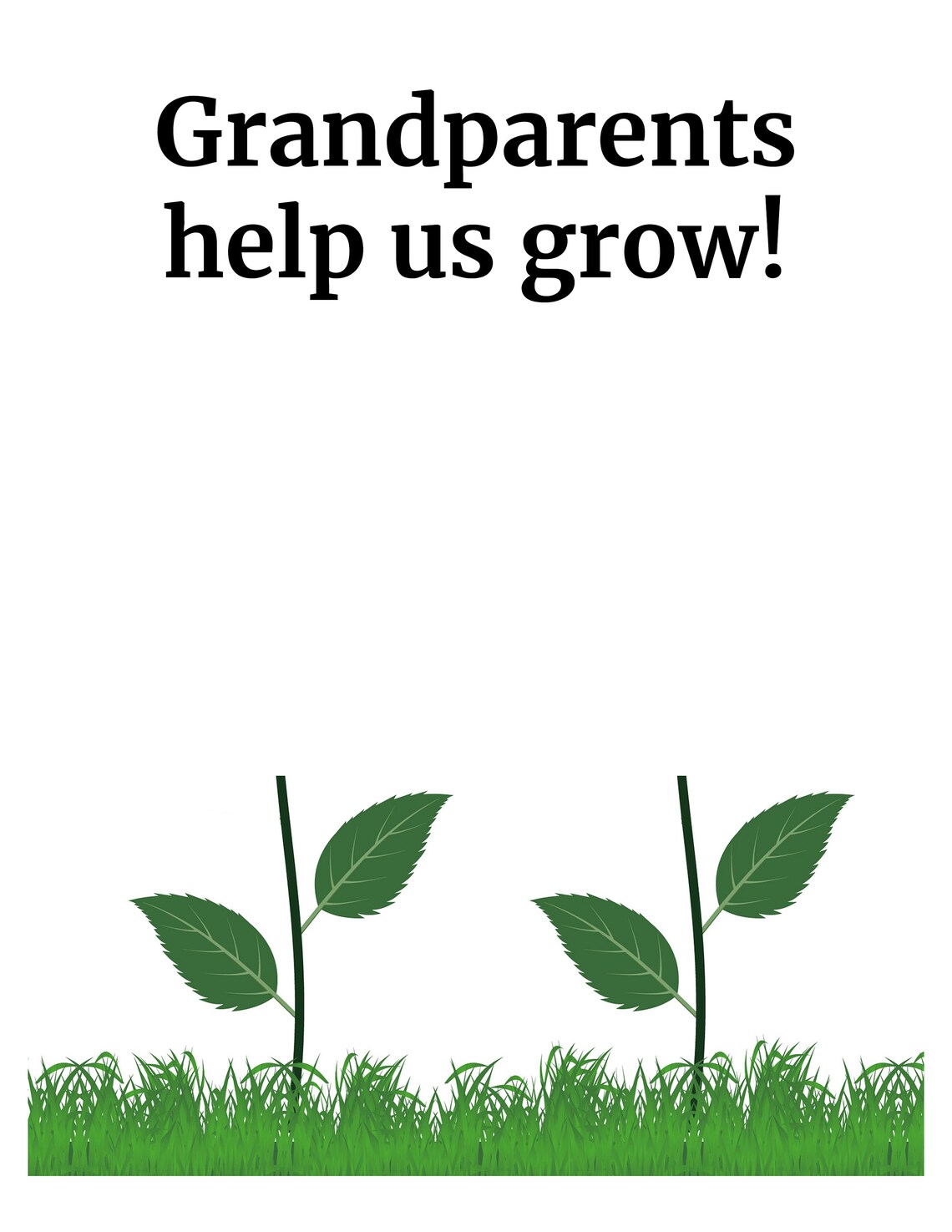 Grandparent's Day Printable Flower DIY Grandparent's | Etsy