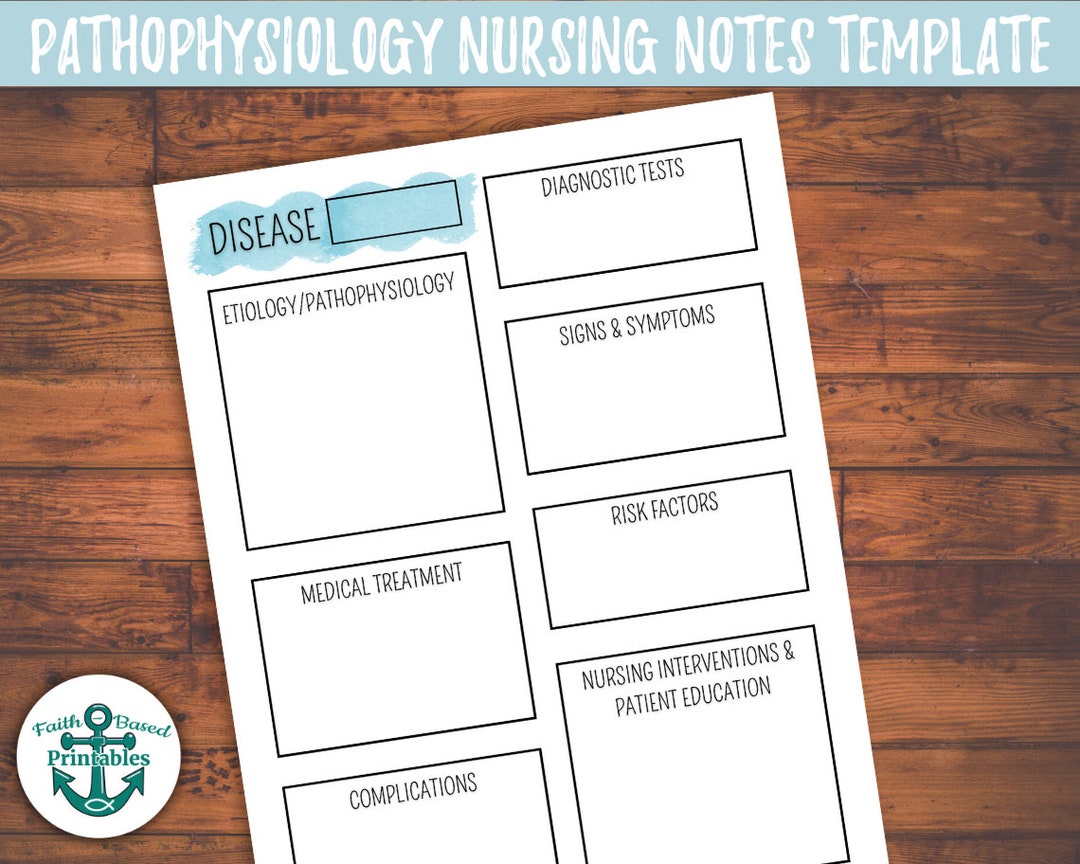 Patho Nursing Notes Template Disease Template Pathophysiology Study ...