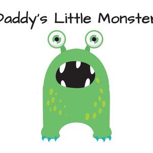 Daddy's Little Monster Printable Handprint Card Bundle, Little Monster ...