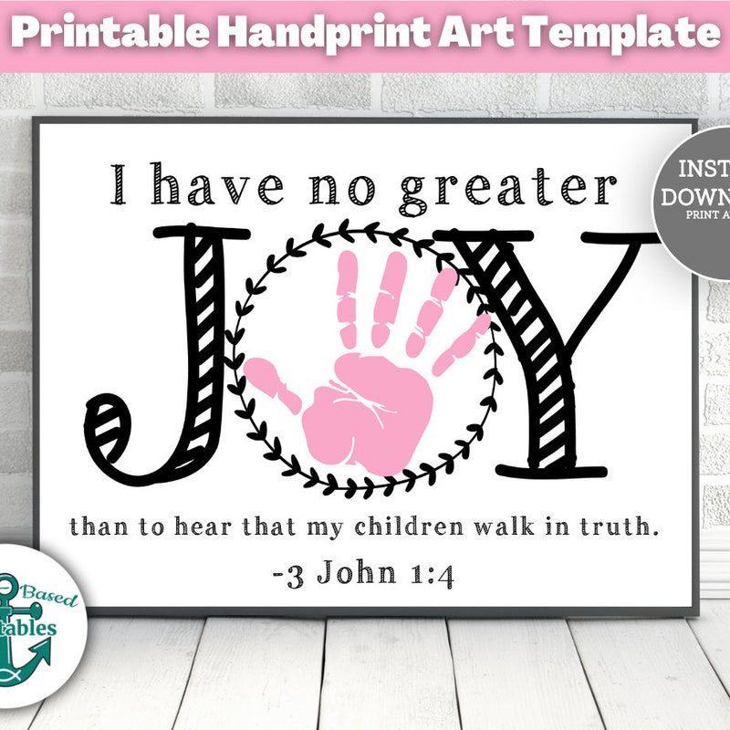 Joy Easter Handprint - Etsy