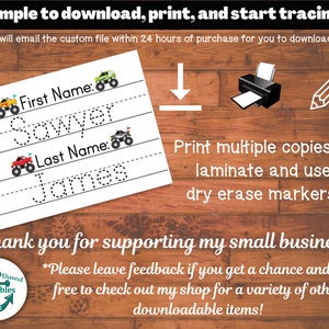 Custom Name Tracing Sheet Handwriting Practice Personalized Name Trace ...