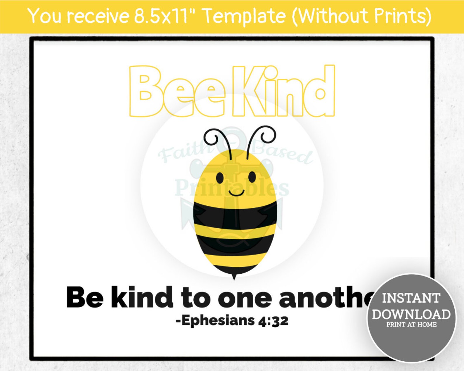 Bee Kind Handprint Craft, Christian Homeschool, Ephesians 4:32 (PDF ...