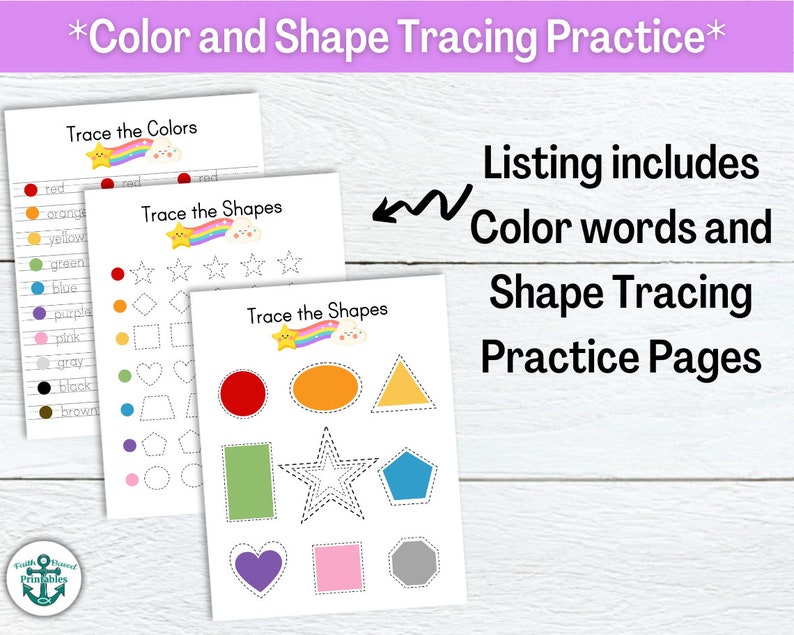 Printable Tracing Worksheet Bundle Cute Sunshine Alphabet Number Letter ...