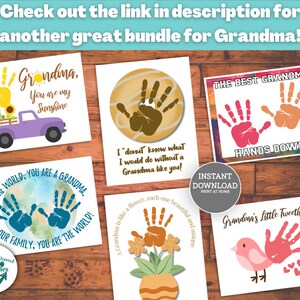 Handprint Art for Grandma Mother's Day Gift Hand Print Craft Bundle ...