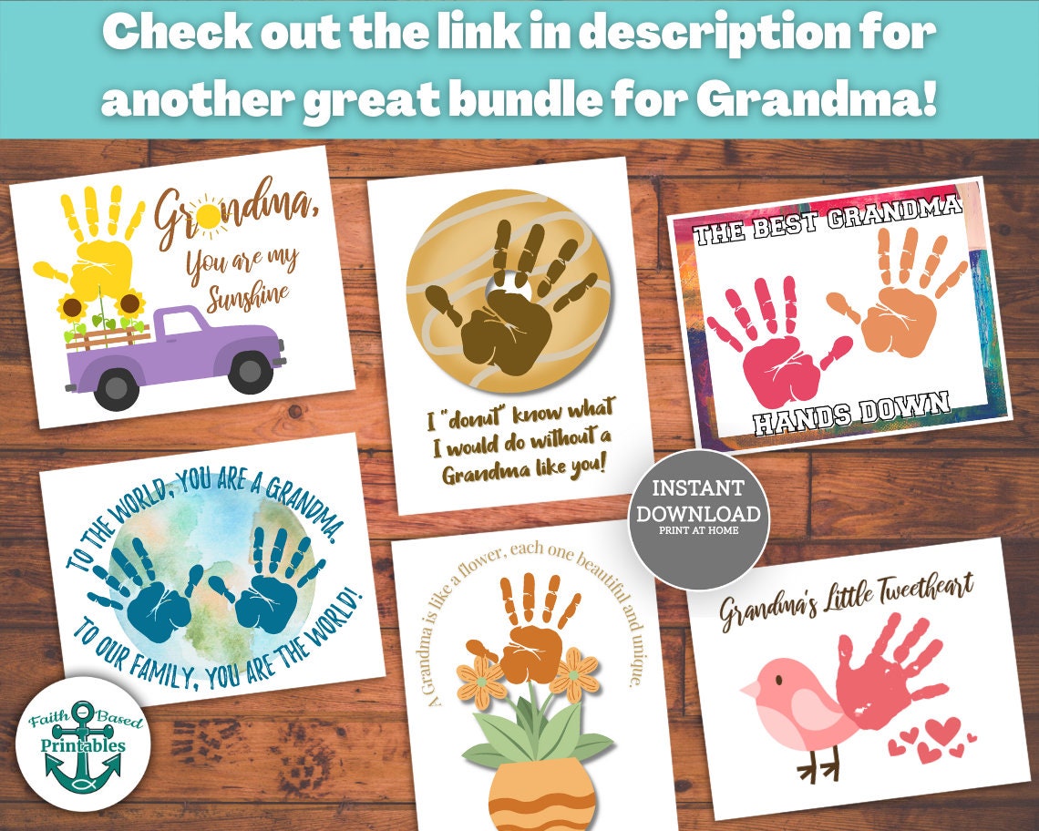 Handprint Art for Grandma Mother's Day Gift Hand Print - Etsy