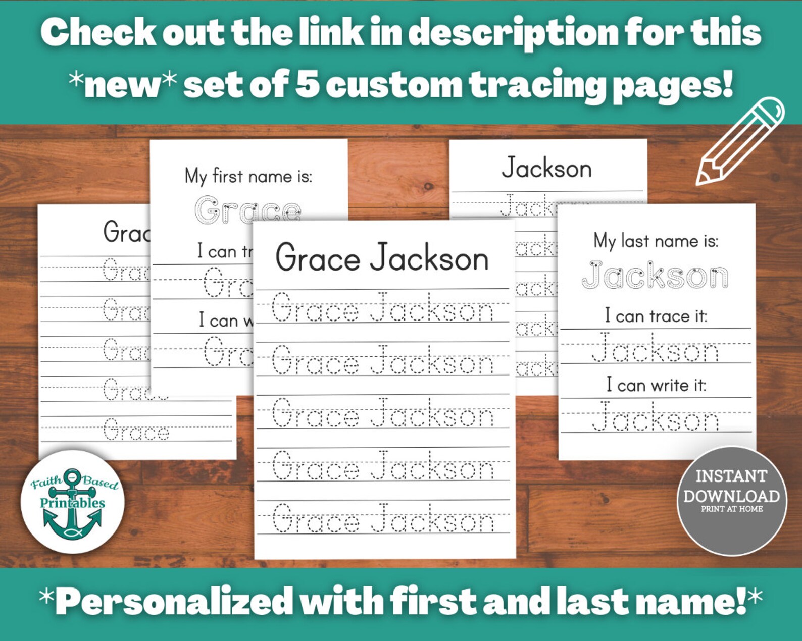 Custom Birthday Tracing Sheet Date of Birth Handwriting Practice ...