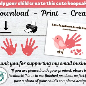 Christian Homeschool Printable Handprint Art 1 Corinthians 13:4 Love is ...