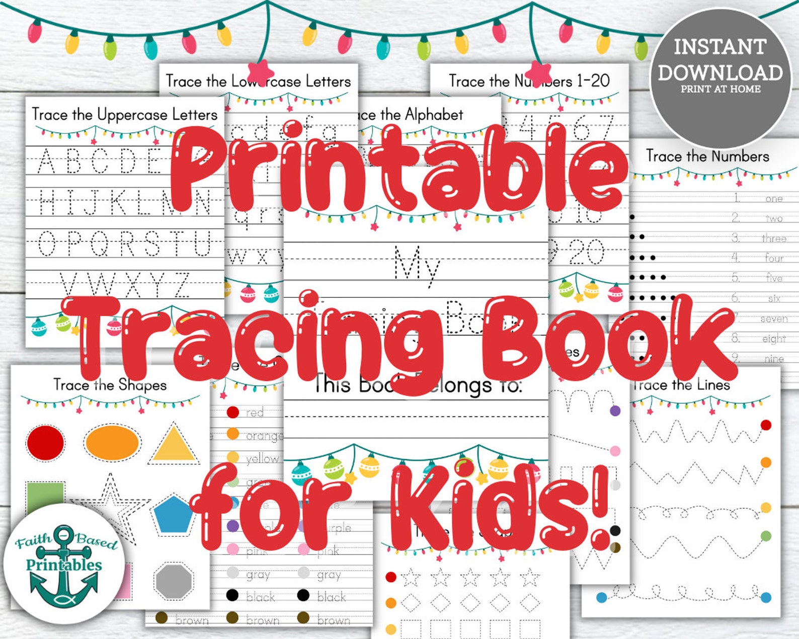 Printable Christmas Busy Book Tracing Sheets Quick Easy - Etsy