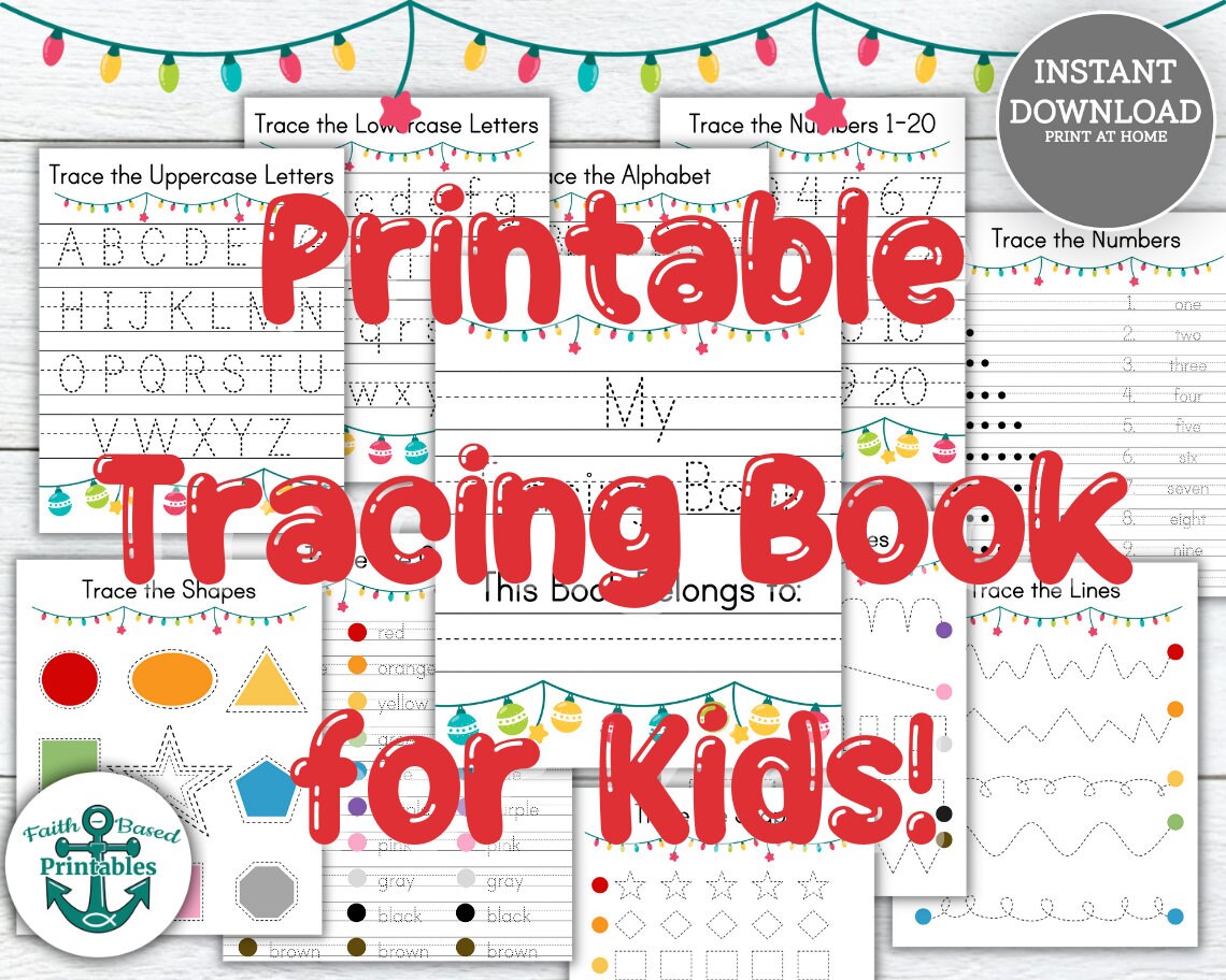 Printable Christmas Busy Book Tracing Sheets Quick Easy - Etsy