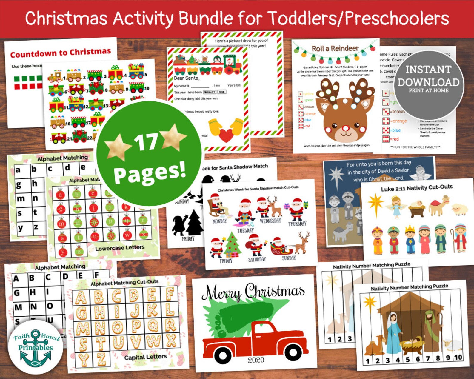 Christmas Activity Bundle 1 Christmas Busy Book for Toddler - Etsy