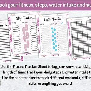 Weightloss Tracker Bundle Printable Weight Loss Journal Health Tracker ...
