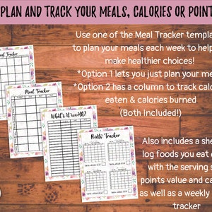 Printable Purple Flower Weight Loss Journal | Fitness Tracker | Health ...