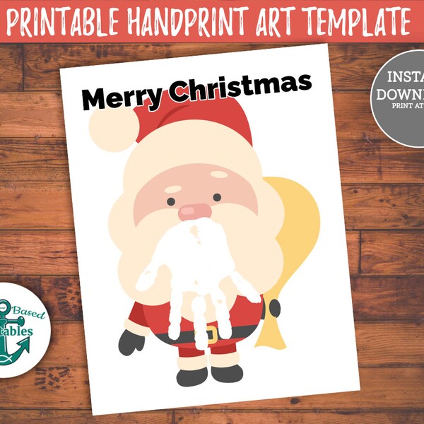 Santa Handprint - Etsy