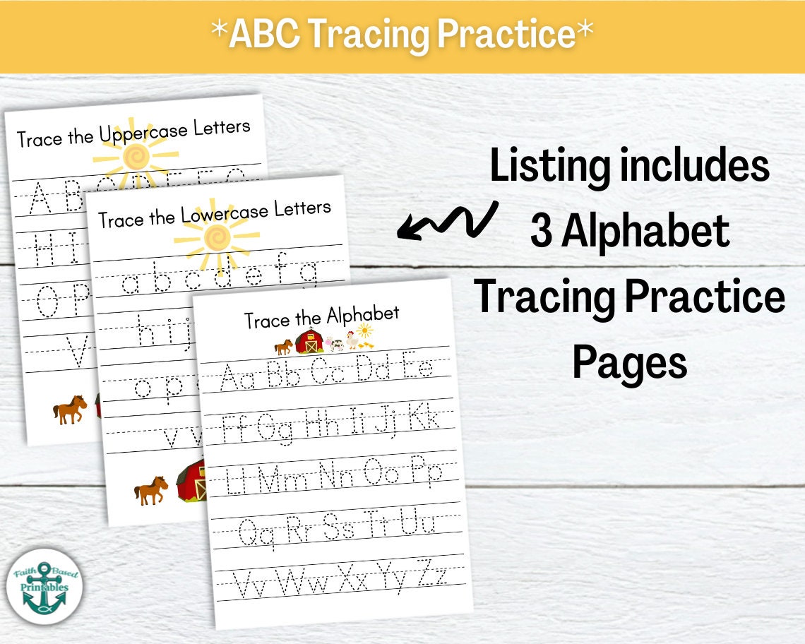 Custom Name Tracing Sheets Handwriting Practice Sheet Farm - Etsy