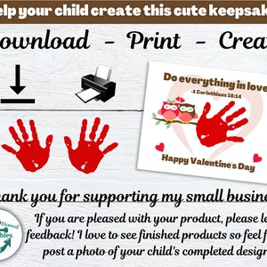 Handprint Art Valentine 1 Corinthians 16:14 Christian Valentines Day ...