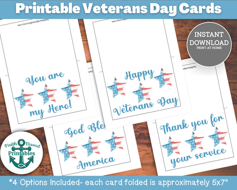 Printable Veterans Day Cards Military Appreciation Card Happy - Etsy