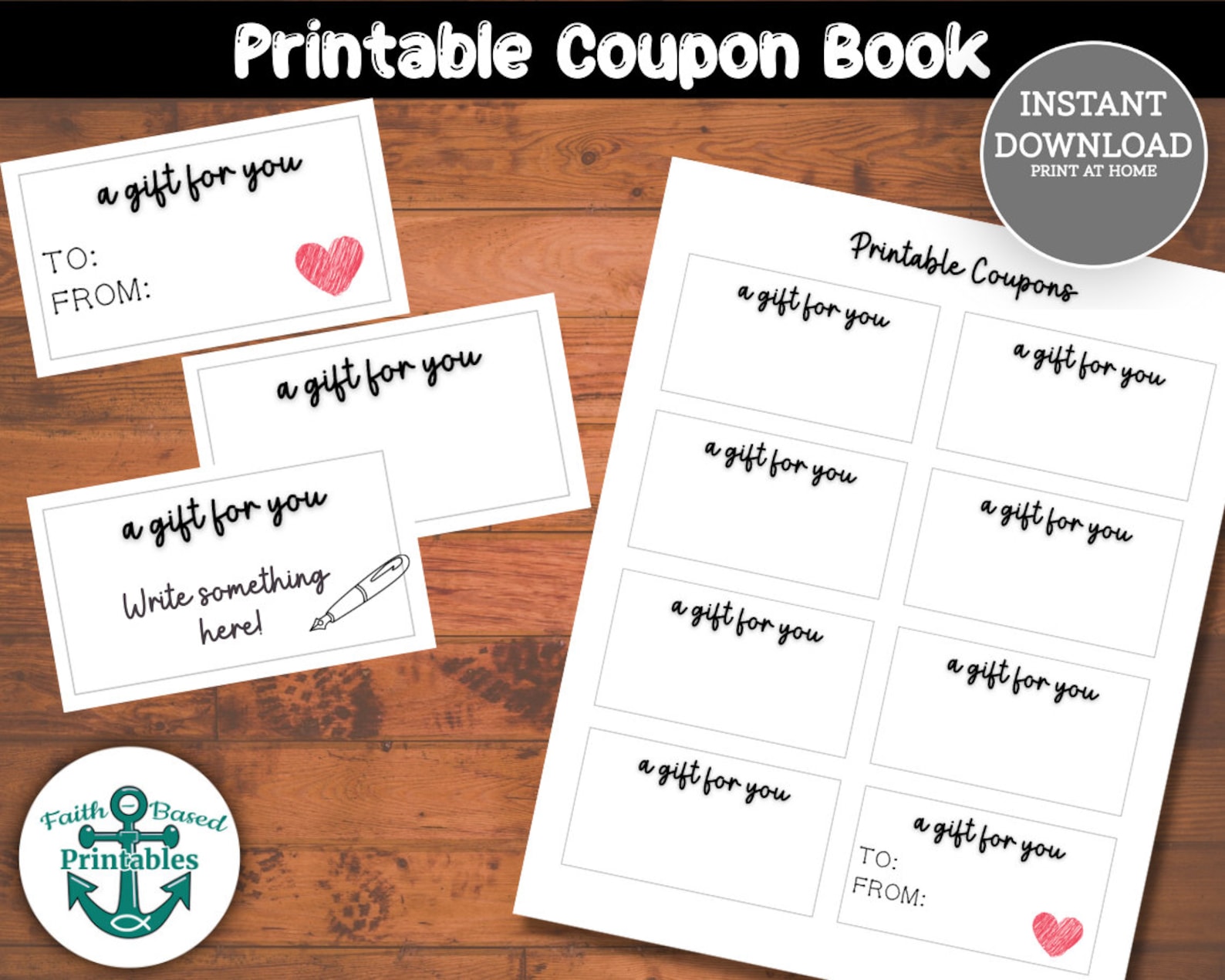 Printable Coupon Book Template Blank Coupons Boyfriend Coupon | Etsy