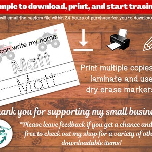 Custom Name Tracing Sheet Handwriting Practice Personalized Name Trace ...