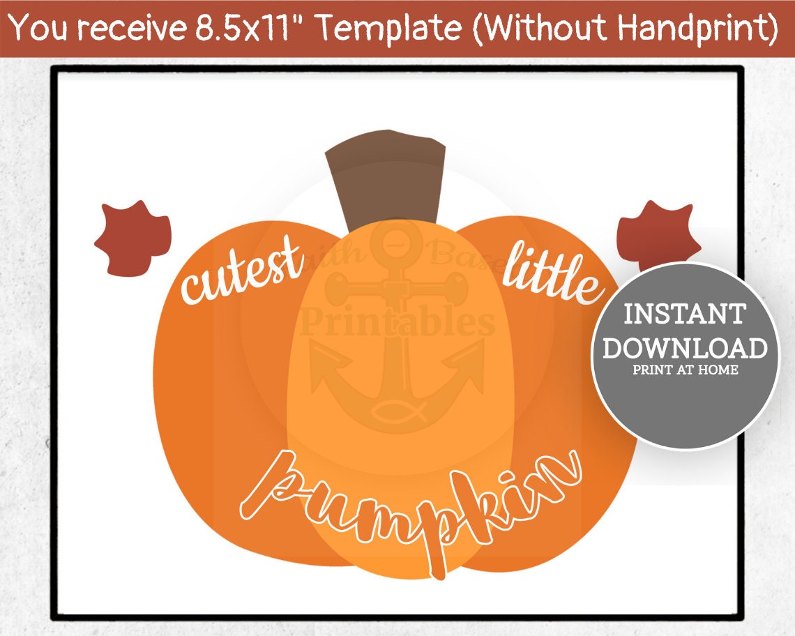 Cutest Little Pumpkin Handprint Craft Halloween Handprint - Etsy