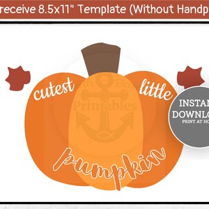 Cutest Little Pumpkin Handprint Craft, Halloween Handprint Keepsake ...