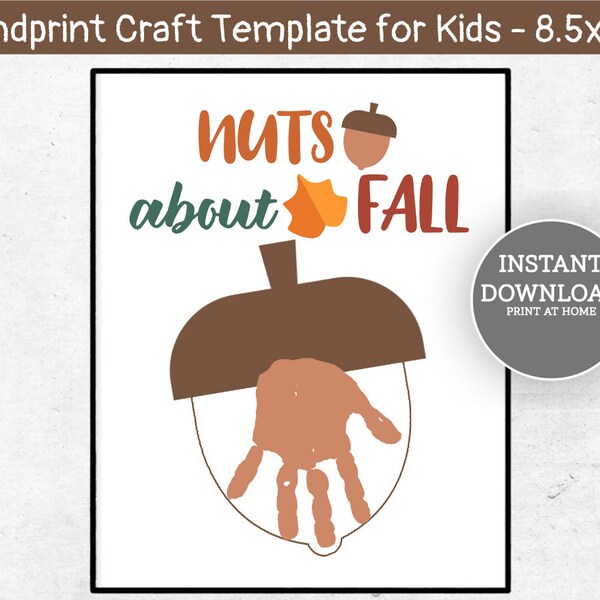 Acorn Handprint - Etsy
