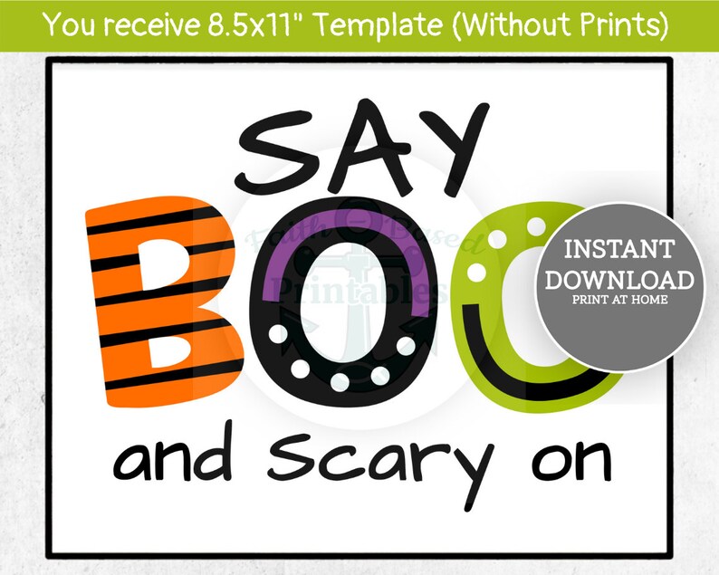 BOO Ghost Printable Halloween Handprint Craft BOO Handprint | Etsy