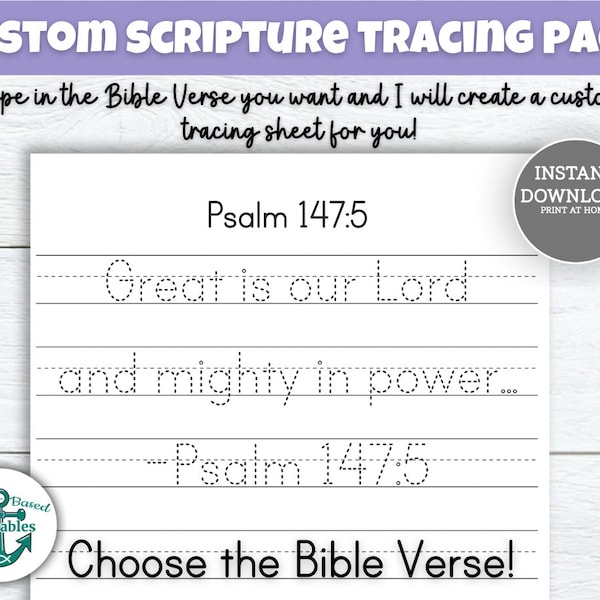 Bible Verse Tracing - Etsy