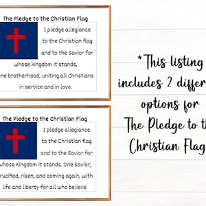 Pledge of Allegiance Printable Bundle, Christian & Bible Pledges ...
