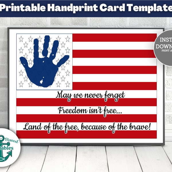 Memorial Day Handprint Craft - Etsy