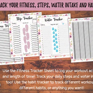 Printable Purple Flower Weight Loss Journal | Fitness Tracker | Health ...