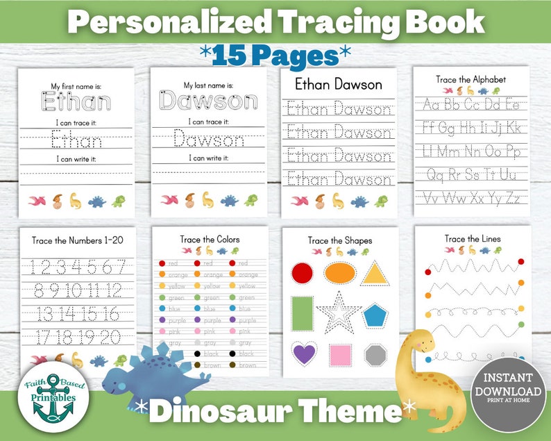 Custom Name Tracing Bundle Handwriting Practice Sheet Sheets - Etsy