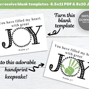 Psalm 4:7 Joy Handprint Keepsake Template Printable Scripture Craft ...