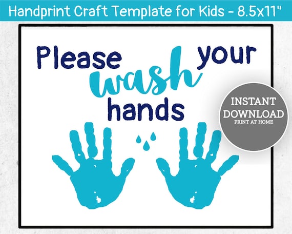 Printable Wash Hands Sign For Kids