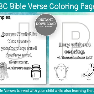 ABC Scripture Coloring Pages Printable Bible Coloring Pages for Kids ...