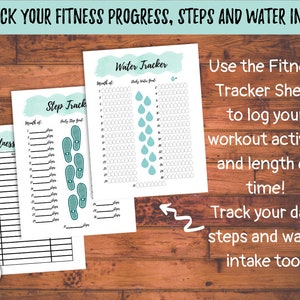 Weight Loss Journal Printable | Fitness Tracker | Health Planner Teal ...