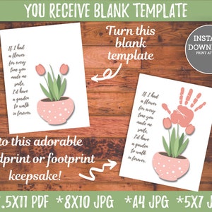 Handprint Art Flower Handprint Gift Mother's Day Printable Handprint ...