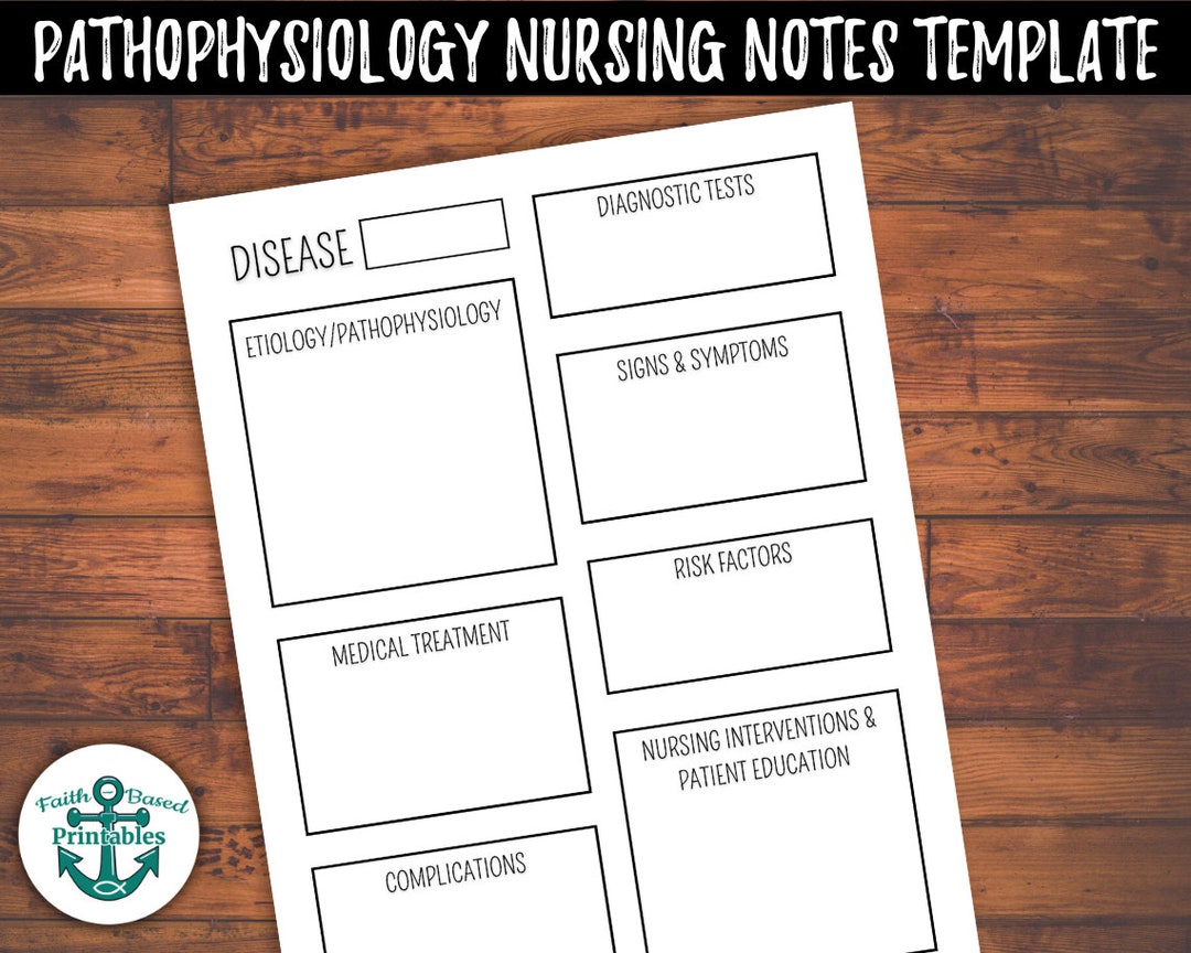 Patho Nursing Notes Template Disease Template Pathophysiology Study ...