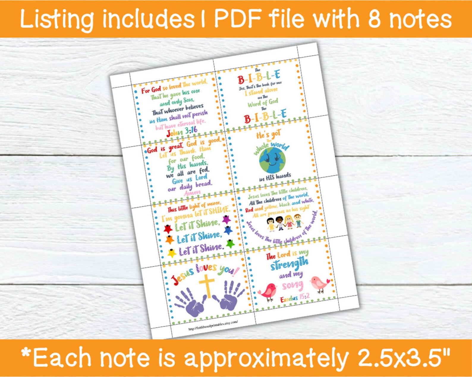 Christian Lunch Box Notes for Kids Lunchbox Notes Jesus Loves - Etsy