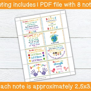 Christian Lunch Box Notes for Kids Lunchbox Notes Jesus Loves You Note ...