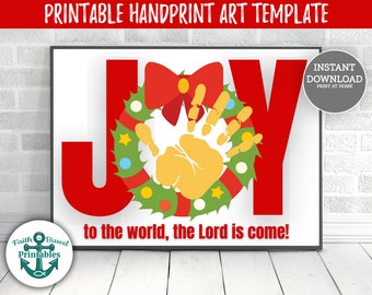 Joy Handprint Craft | Etsy