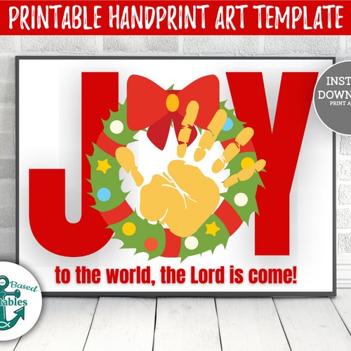 Psalm 126:3 Joy Handprint Christmas Craft Template Printable - Etsy
