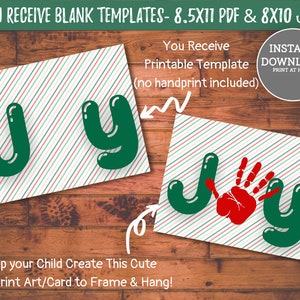 Christmas Hope Love Joy Handprint Craft Bundle Christmas Hand Print ...