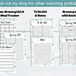 Printable to Do List and Notes Template Shopping Notes Simple ...