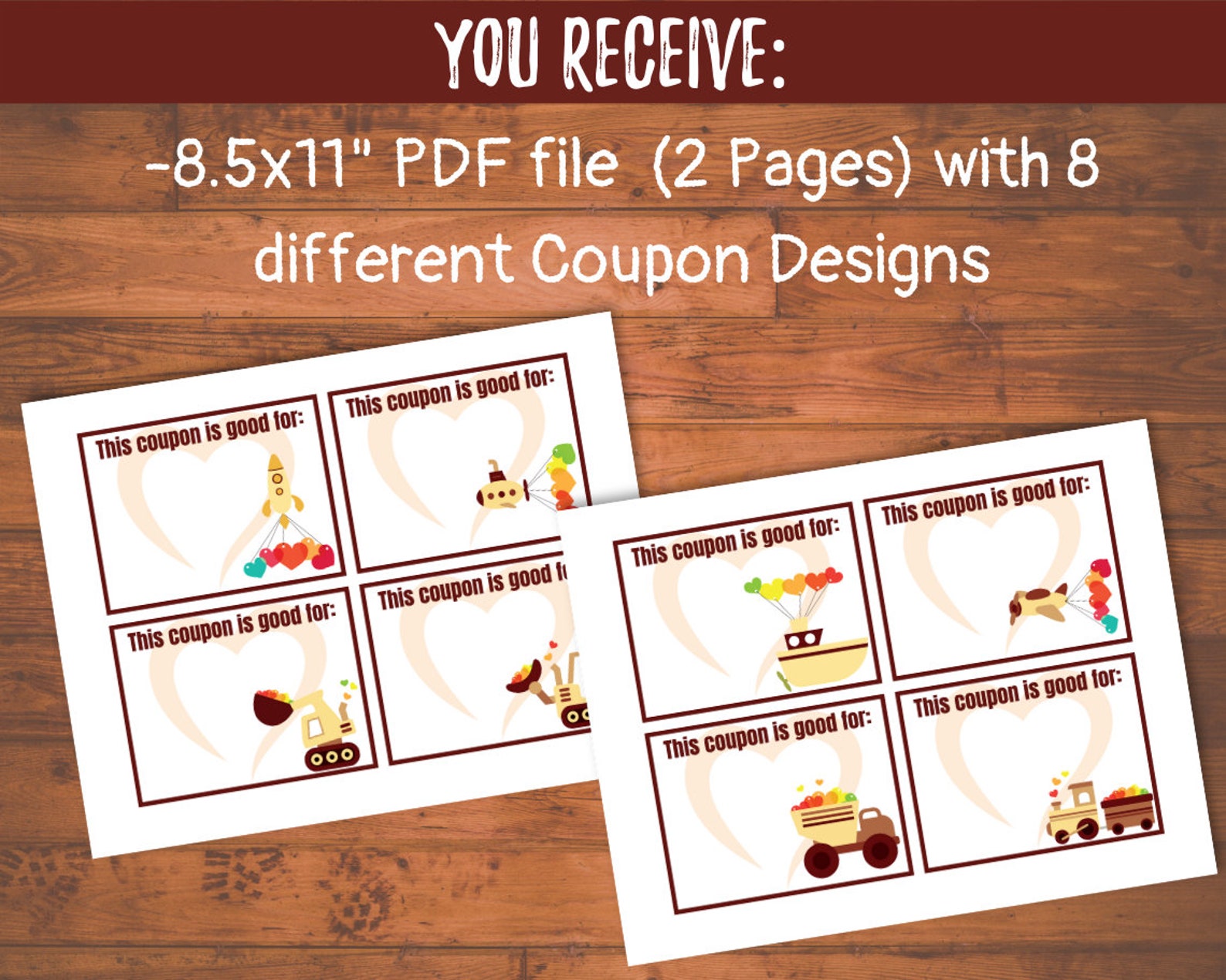 Cute Printable Rewards Coupons for Kids Love Coupons for Kids - Etsy