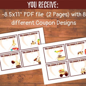 Cute Printable Rewards Coupons for Kids Love Coupons for Kids Coupon ...