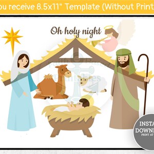 Christmas Nativity Scene Footprint Craft, Footprint Nativity, Oh Holy ...