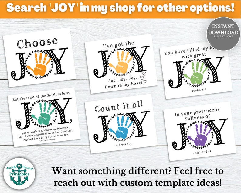 Nehemiah 8:10 Joy Handprint Craft Template Printable Bible - Etsy