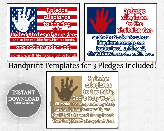 Illustrated Printable Pledge Of Allegiance