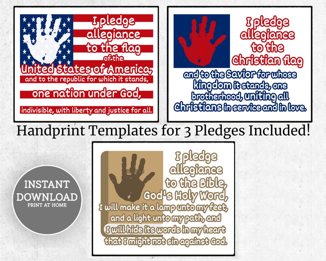 Christian Flag Pledge Printable