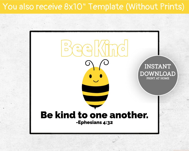 Bee Kind Handprint Craft, Christian Homeschool, Ephesians 4:32 (PDF ...